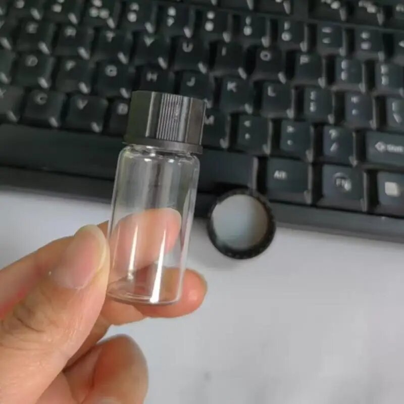 Стеклянные пробирки 2-50 мл с крышкой птфэ 10ml 100pcs, Clear Bottle