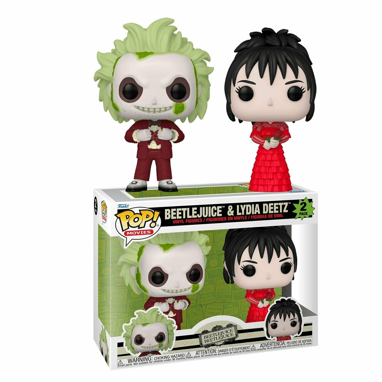 Фигурка Funko Pop Фанко поп Битлджус и Лидия Дитц Beetlejuice and Lydia Deetz 2-pack из фильма Битлджус 2