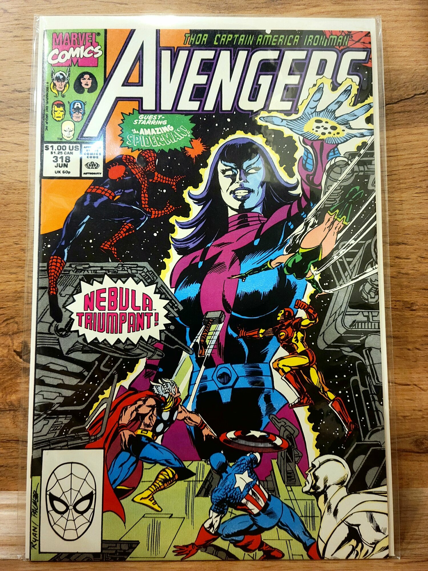 Ретро Комикс Avengers #318. 1990 Год. Оригинал!