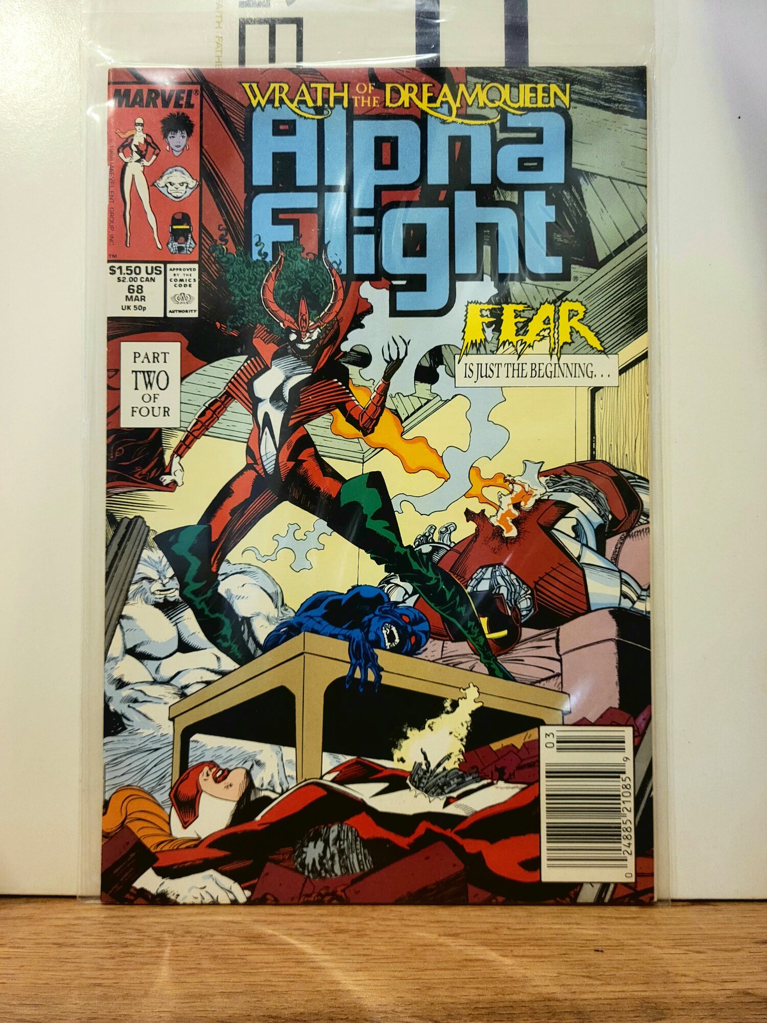 Ретро Комикс Alpha Flight #68. 1989 Год. Marvel.