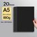 Черная плотная картонная бумага для рисования А4/А5 Черный, 20sheets 180g A5