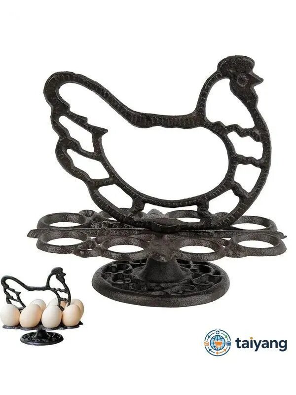 Чугунная подставка для яиц в виде курицы Taiyang, 6 ячеек, Китай, арт. 4921202480 — фото 1