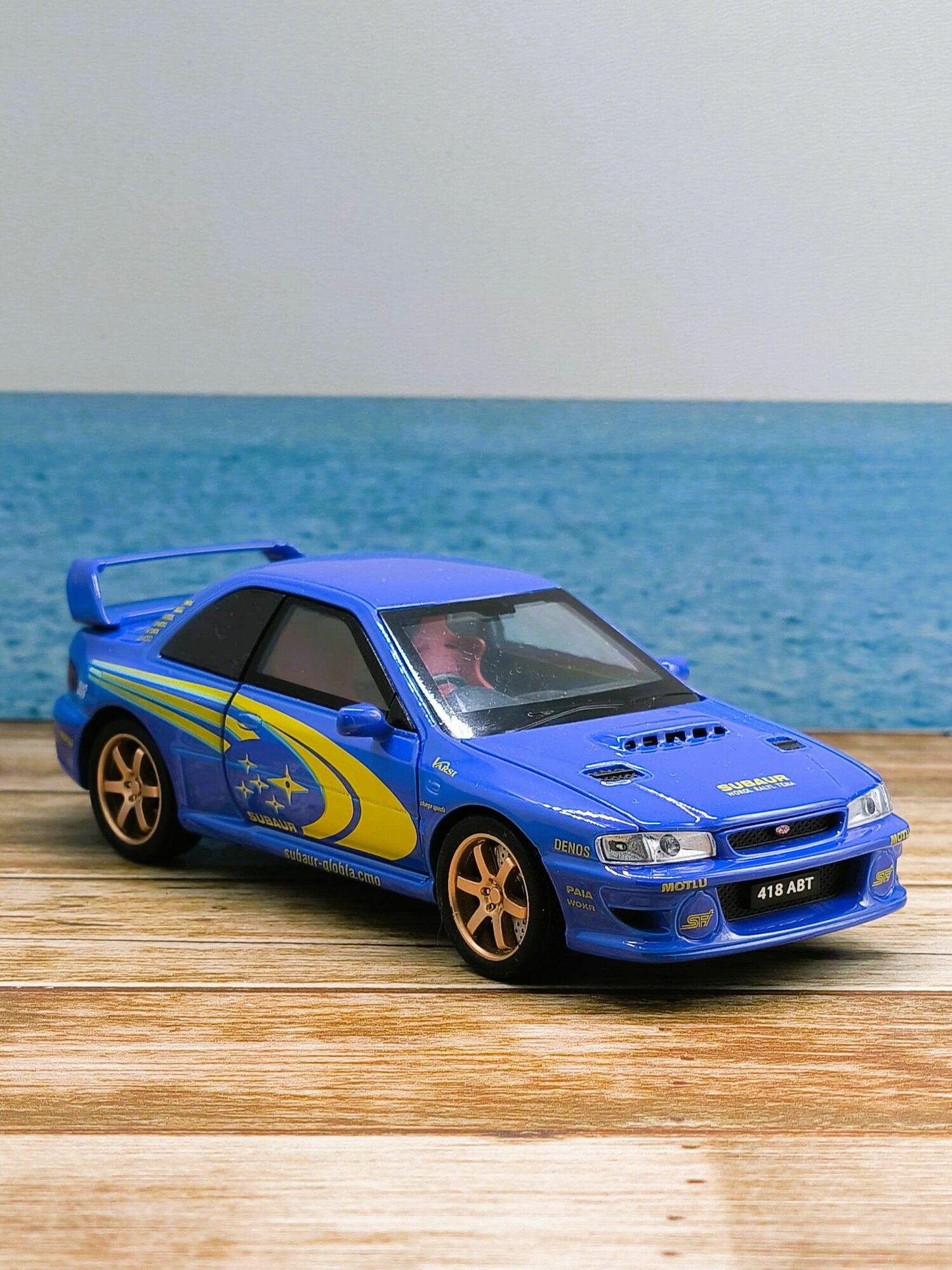 Металлическая модель Subaru Impreza WRX STI с световым и звуковым сопровождением. Масштаб 1:32