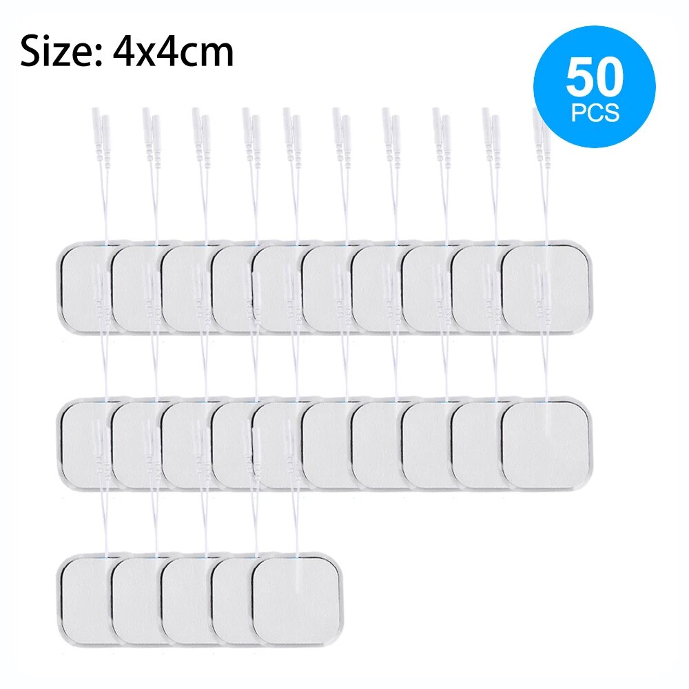Многоразовые электродные подушечки Agdoad для импульсной физиотерапии 50pcs 4x4cm