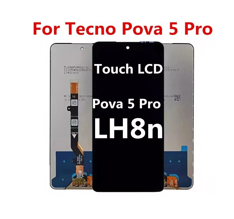 Тестирование завершено: Дисплейный модуль (LCD + тачскрин) для Tecno Pova 5 Pro LH8N в сборе, запчасть для замены