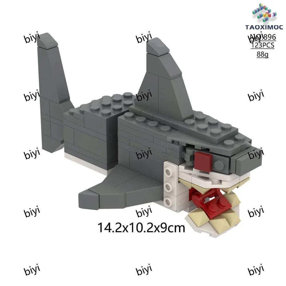 99 ночей в лесу Roblox акула конструктор кубики лего 123 детали 14.2x10.2x9cm