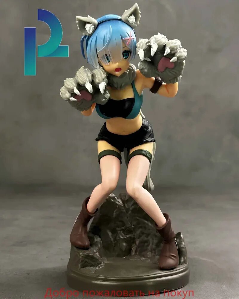 Фигурка Re: Zero Жизнь с нуля в альтернативном мире Рем / Rem (19см, пакет)