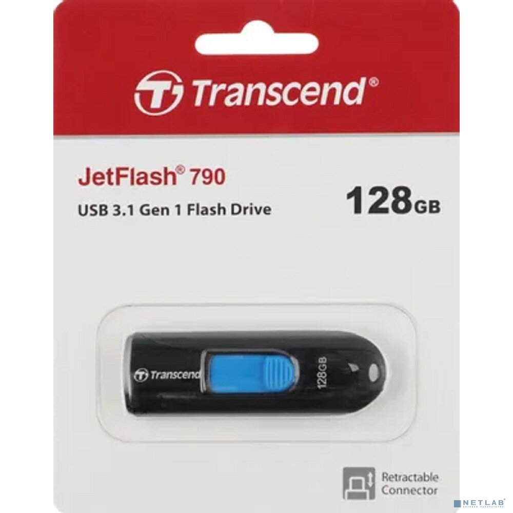 Transcend USB Drive 128Gb JetFlash 790 TS128GJF790K {USB 3.0}