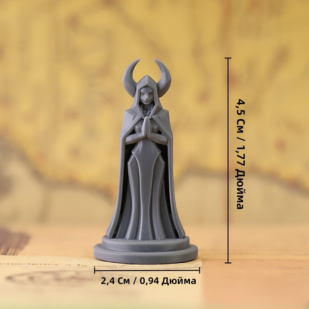 Миниатюра Верховной жрицы из серой смолы, фигурка для настольных игр, коллекционная статуэтка на Хэллоуин