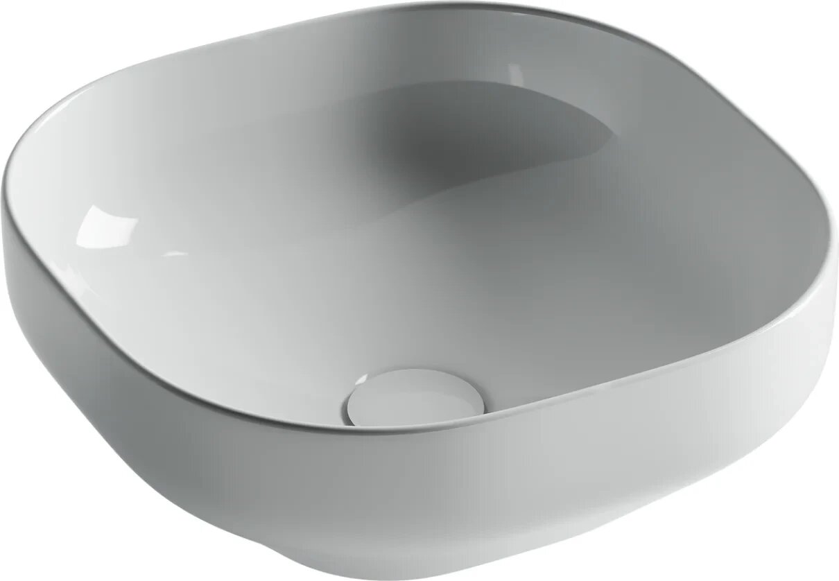 Накладная раковина Ceramicanova Element CN5032, фарфор, белый глянец, 38×15 см