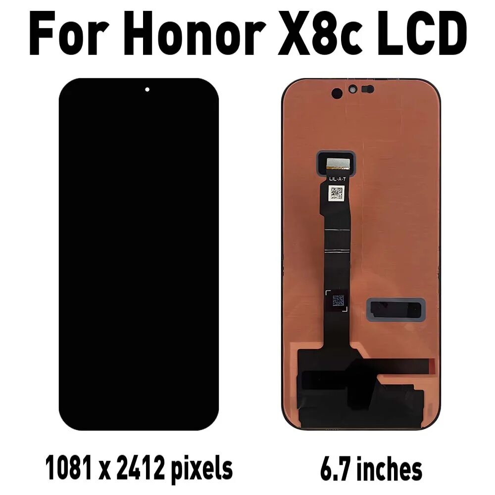 6,7-дюймовый AMOLED LCD-дисплей с сенсорным экраном и дигитайзером для Honor X8c, AMOLED No Frame
