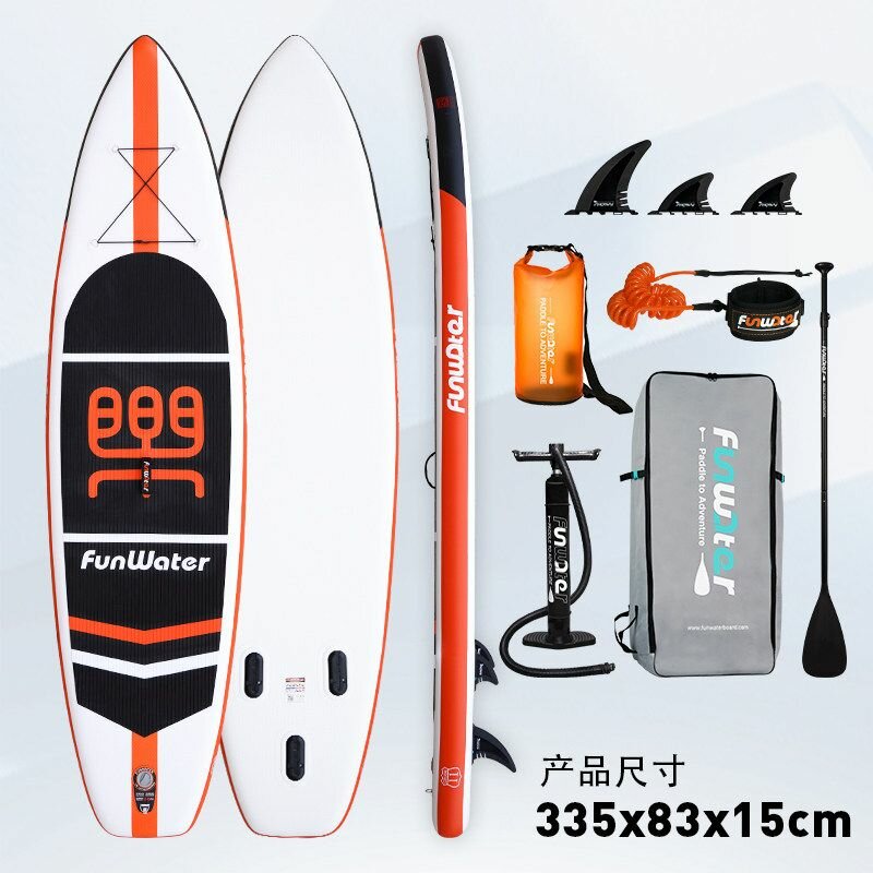 Надувная доска Funwater SUP 380 см для рыбалки и отдыха на воде