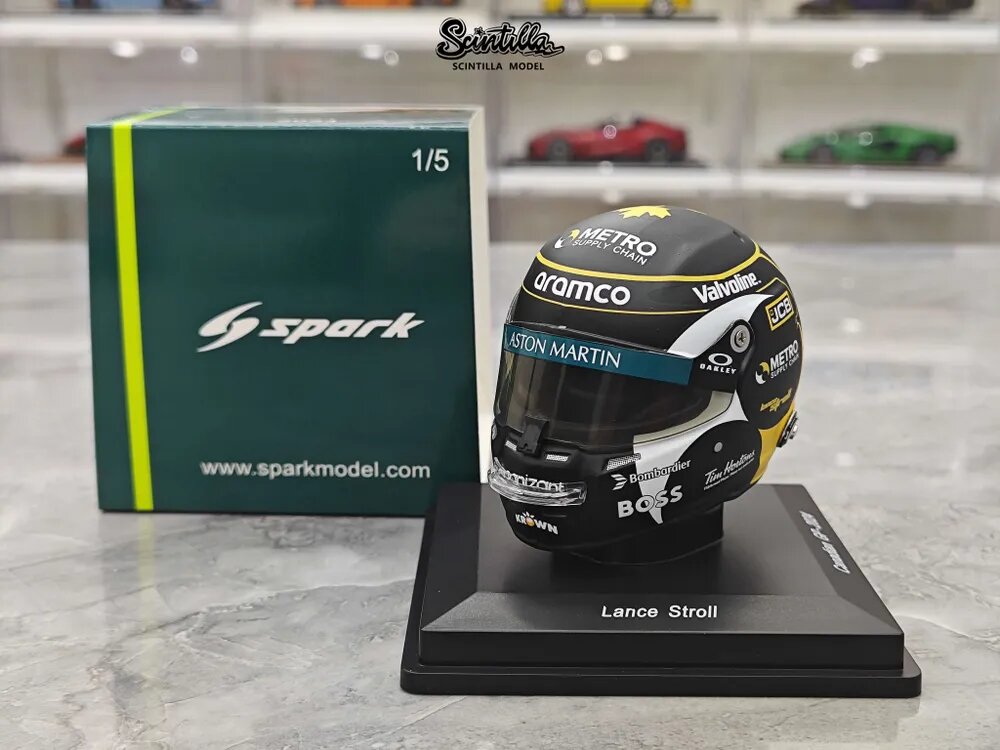Модель шлема Формулы-1 Spark 1/5 #Lance Stroll Canadian GP-2024 коллекционная фигурка/Подарки для детей