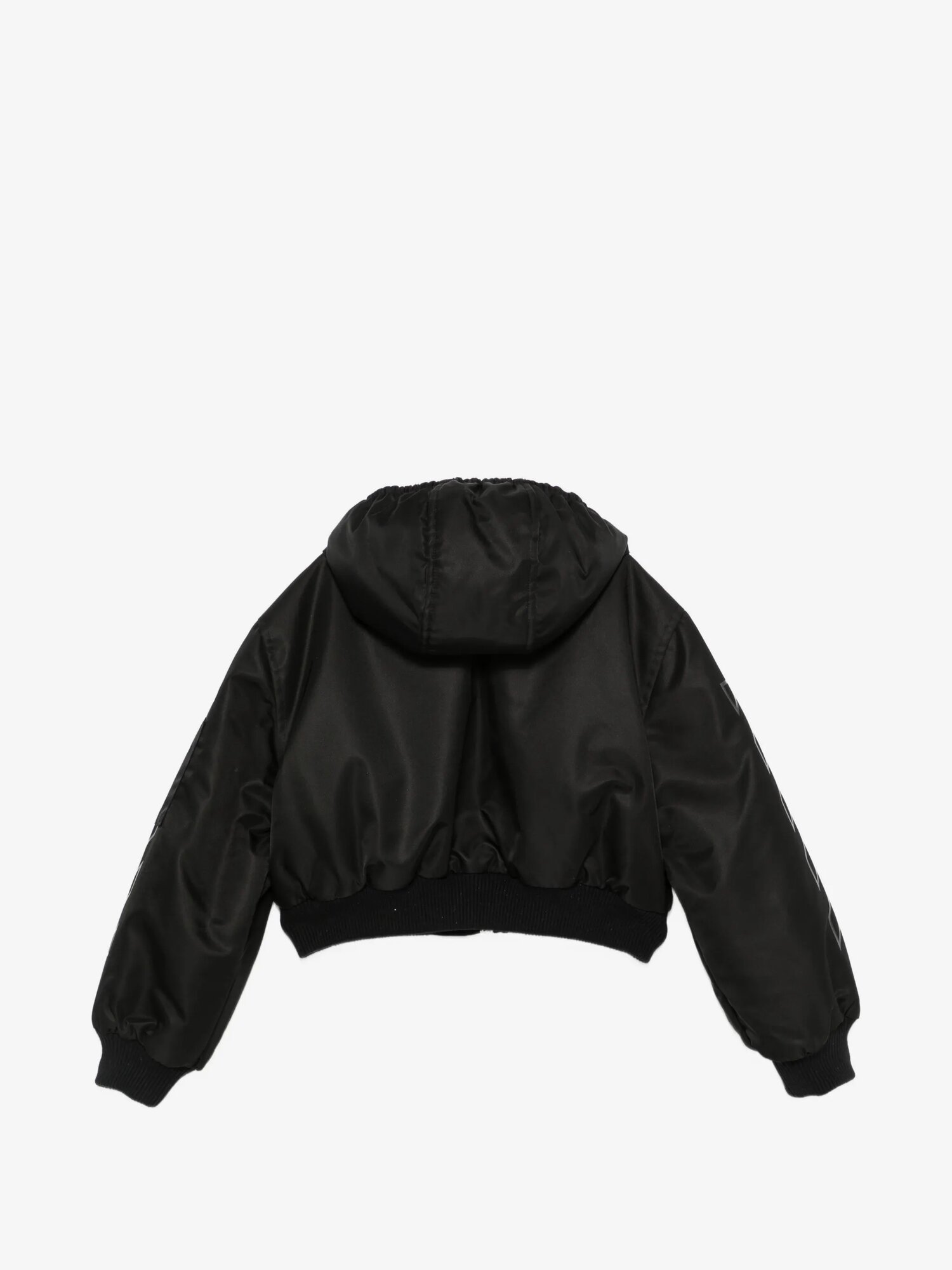 Куртка Off-White Hooded logo-print jacket, размер 140, черный/серый металик — фото 1