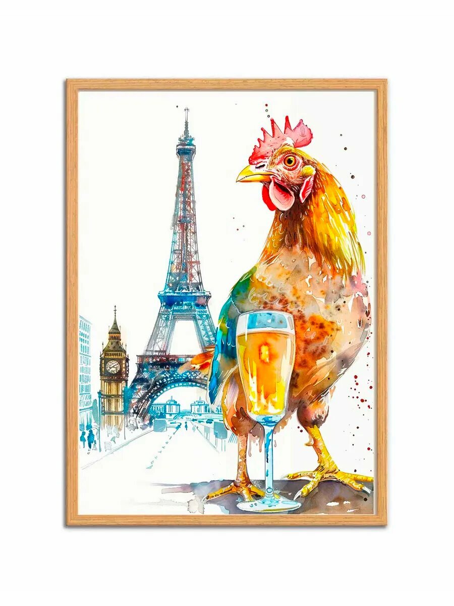 Курица-птица Пьет Пиво 5, Плакат 30x42см