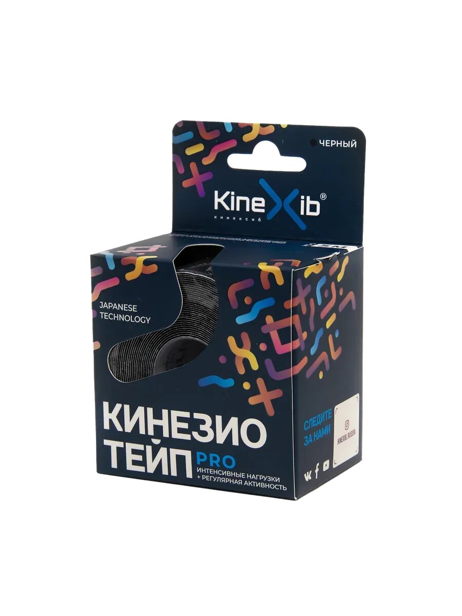 Кинезио-тейп Kinexib Pro черный 5 м х 5 см 1 шт