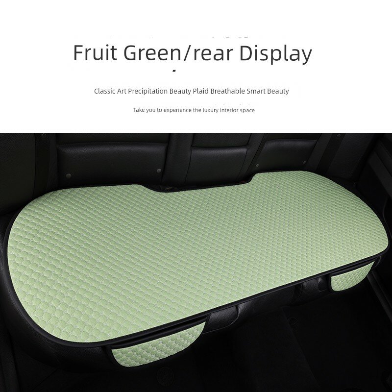 Длинная подушка для заднего сиденья, одиночный кусок, фруктовый зеленый, дышащая льняная ткань