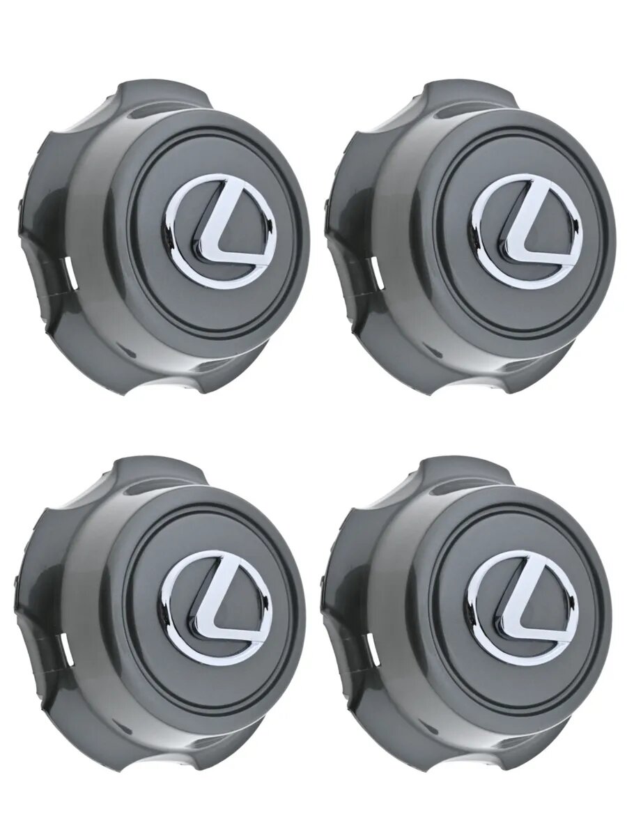 Колпачки на литье Lexus 5 лучей темно-серый 4 шт.