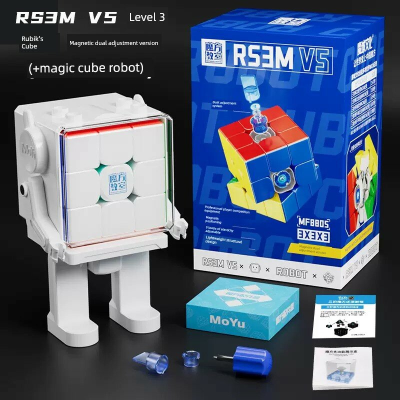 RS3M V5 3x3 Магнитный Кубик с Двойной Настройкой и Роботом Образовательная Игрушка для Детей