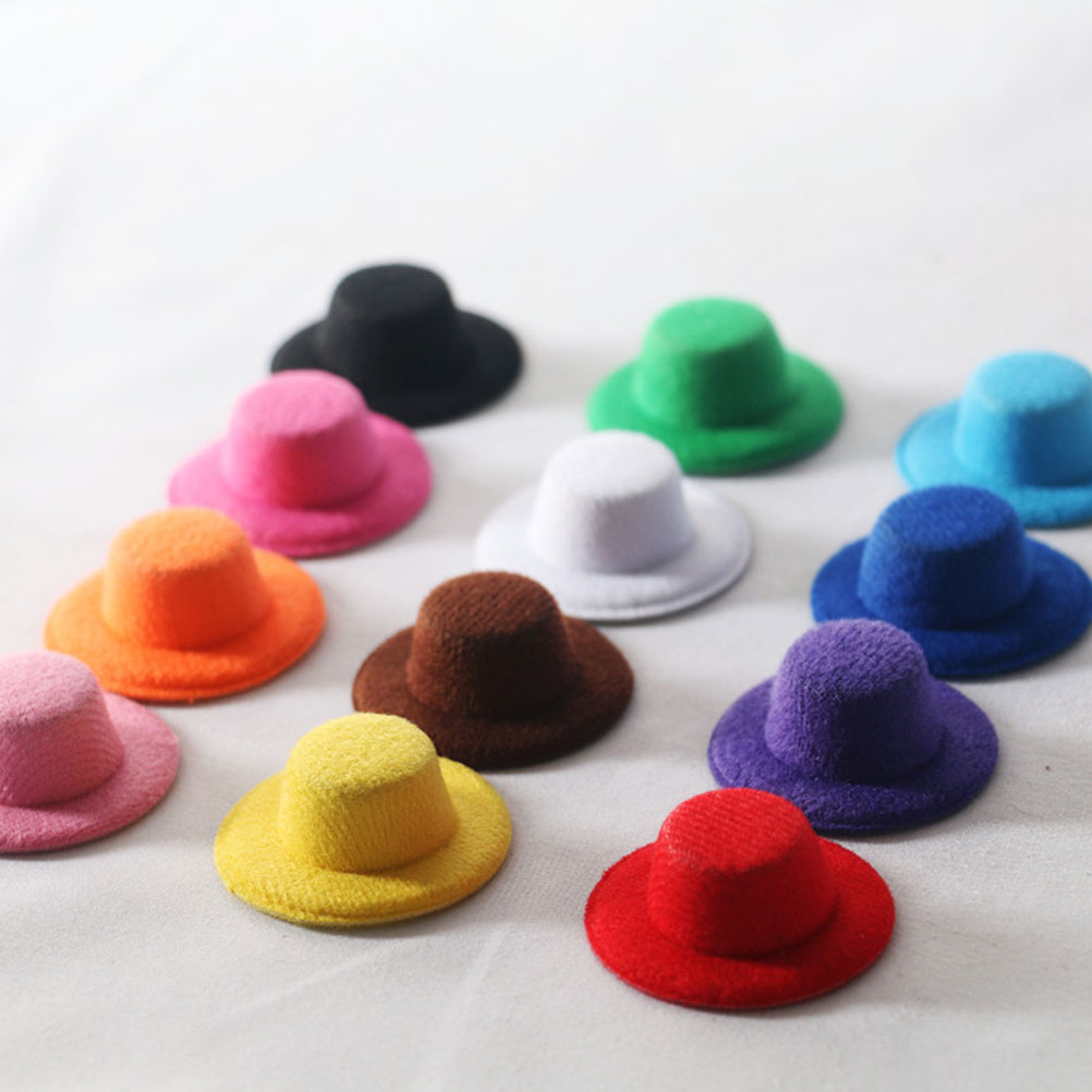 6 Шт Мини Шляпы В Классическом Стиле Имитация Шляпки Bowler Для Декора Игрушечных Домиков 4 1X4 1Cm