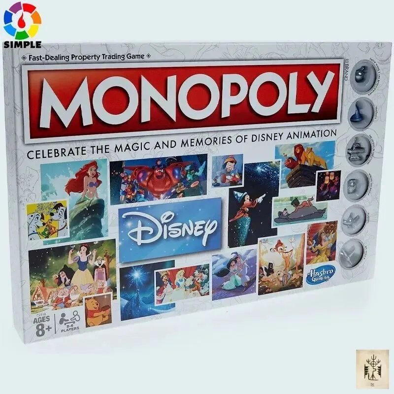 MonopolU Disney Animation Edition Game Карточная игра Настольная игра