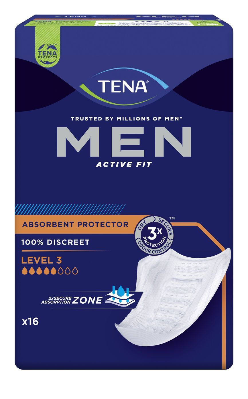 Прокладки урологические для мужчин Tena Men Level 3 Super, 5 капель, 800 мл, 16 штук