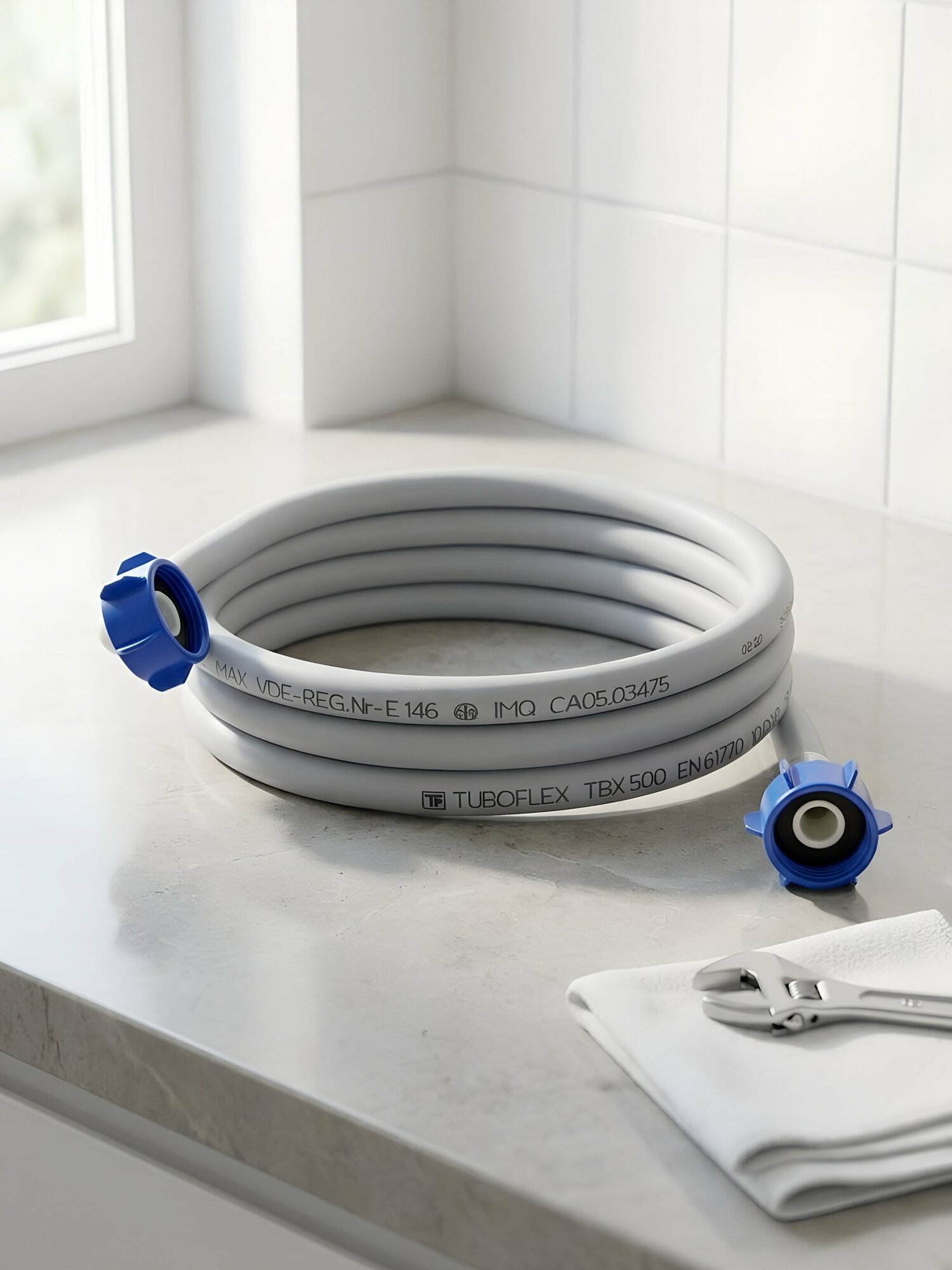 Заливной шланг для стиральной машины Tuboflex, 3/4", 2,5 м, г-г