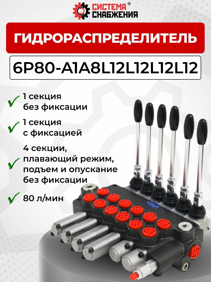 Гидрораспределитель 6P80-A1A8L12L12L12L12