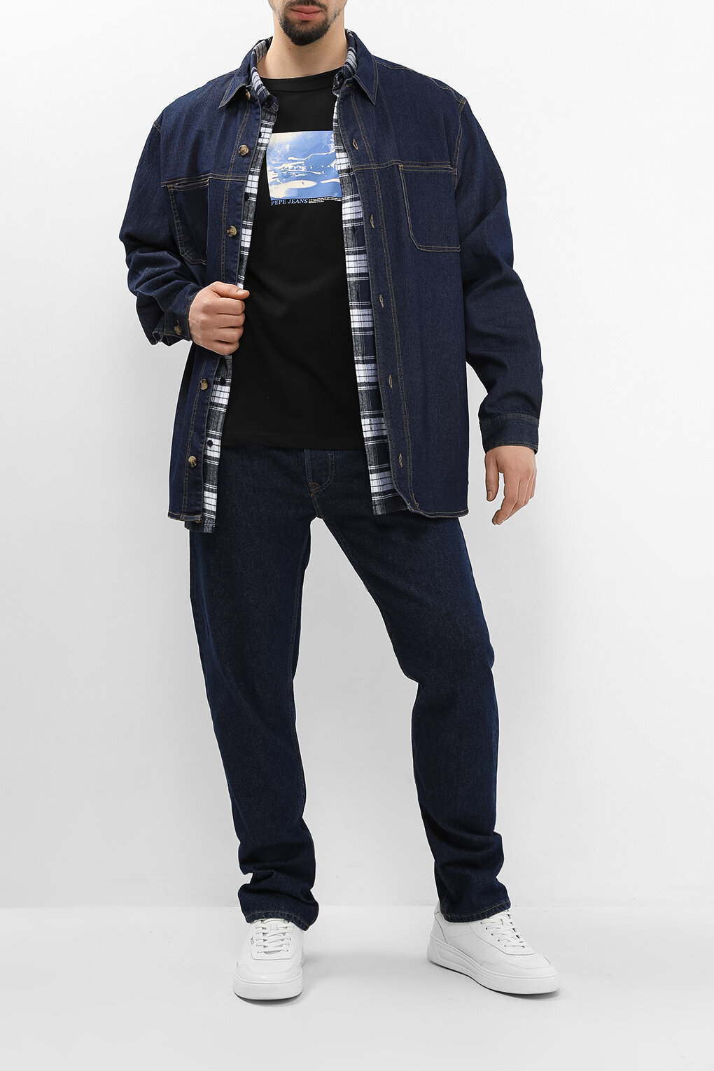 Джинсы Pepe Jeans, размер 46-48, темно-синий — фото 1