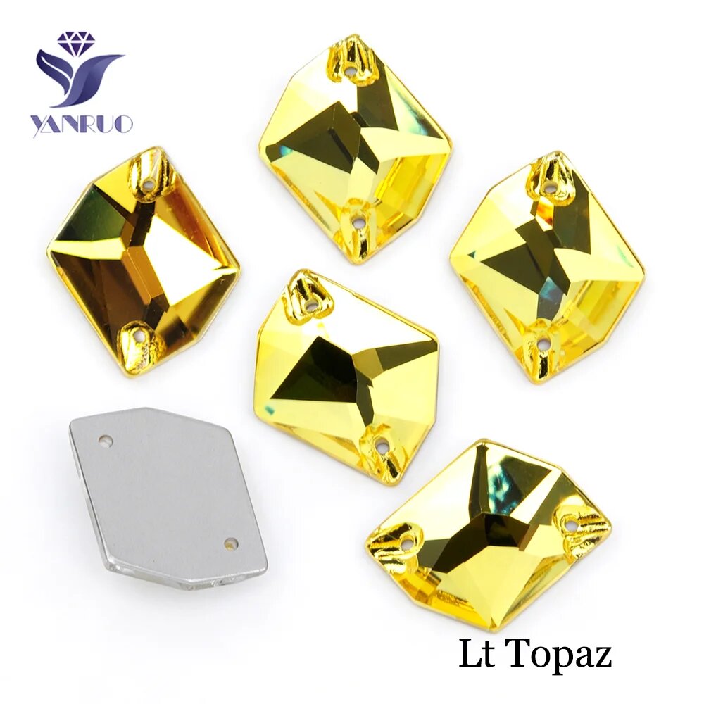 Граненые кристаллы YANRUO 3265, 10-27 мм, цвет в ассортименте, 6-56 см