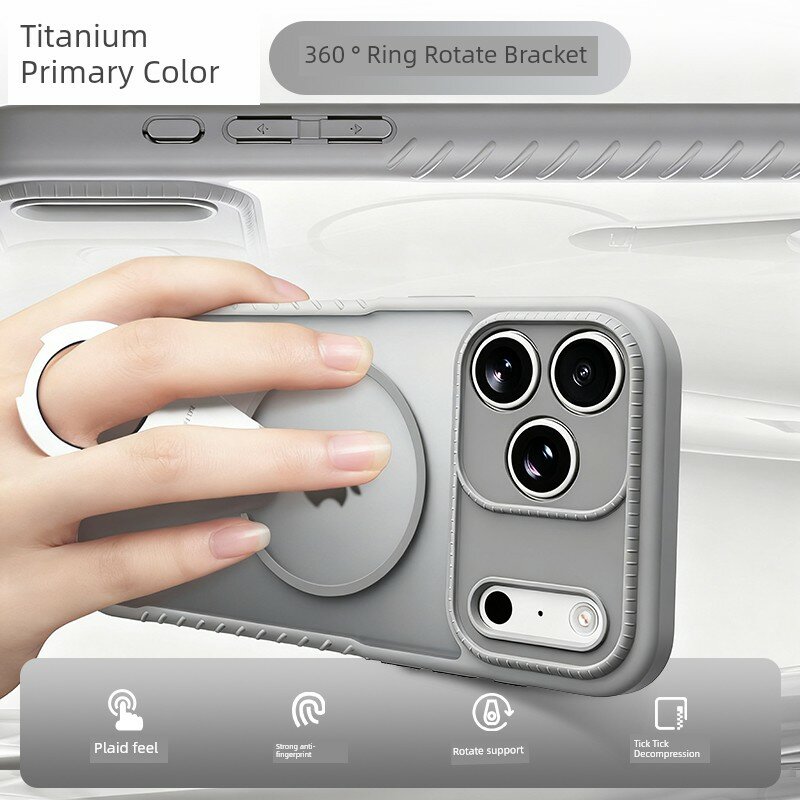 IPhone 14 Pro Max Поворотный кейс с запатентованным кольцом, полная защита объектива, амортизирующий мягкий край,
