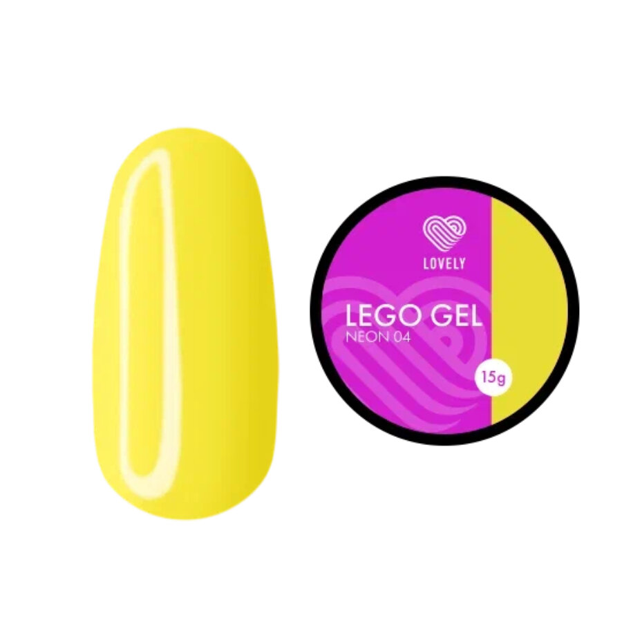 Lovely, Гель для наращивания и укрепления Lego Gel Neon 04, 15 ml