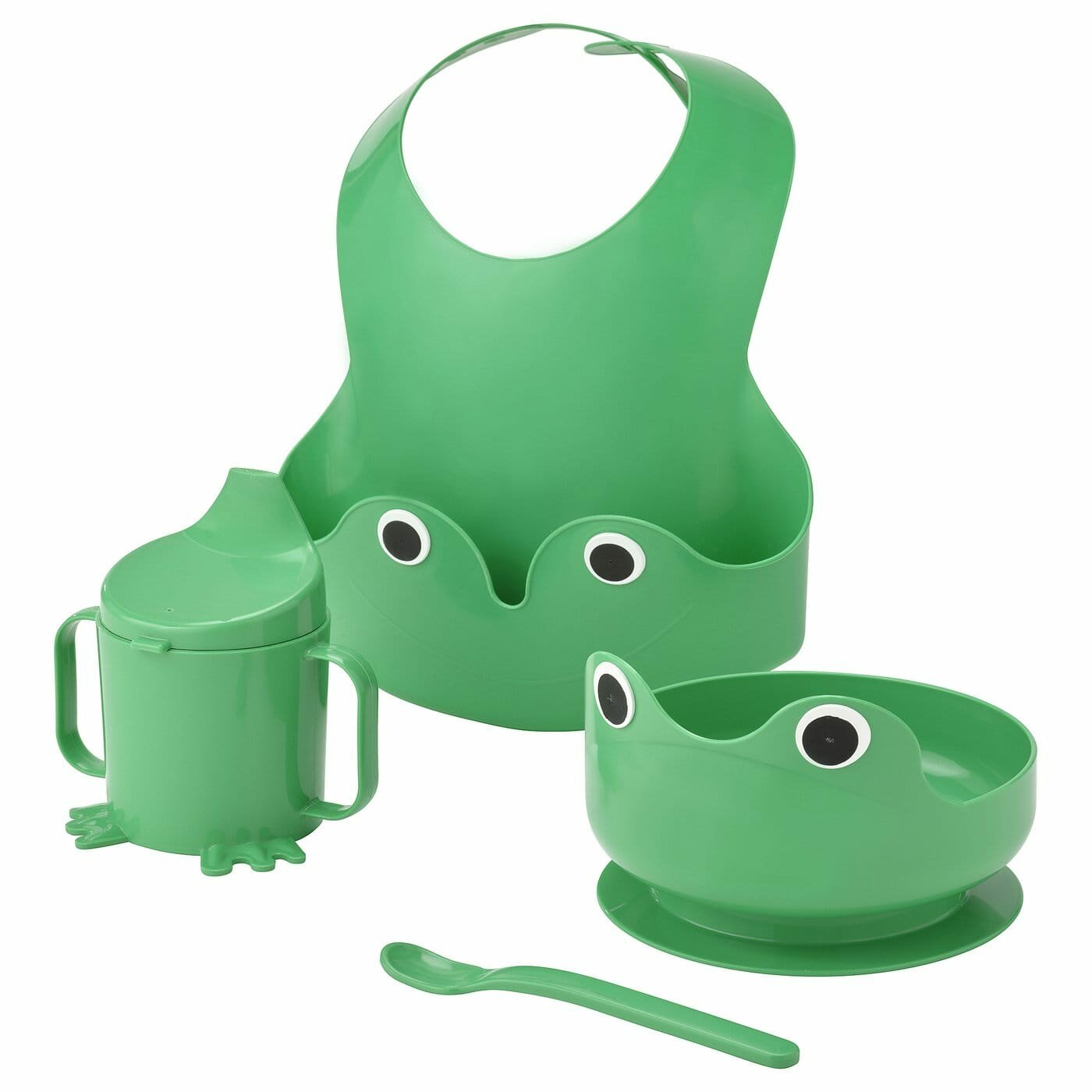 Слюнявчик IKEA MATA, ярко-зеленый, 4 шт. 305.969.37