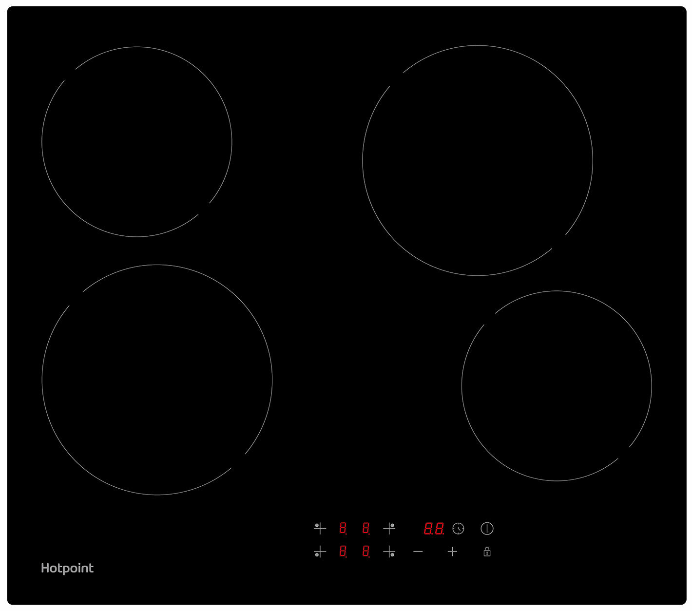 Электрическая варочная панель Hotpoint HR 6O1 C, черный