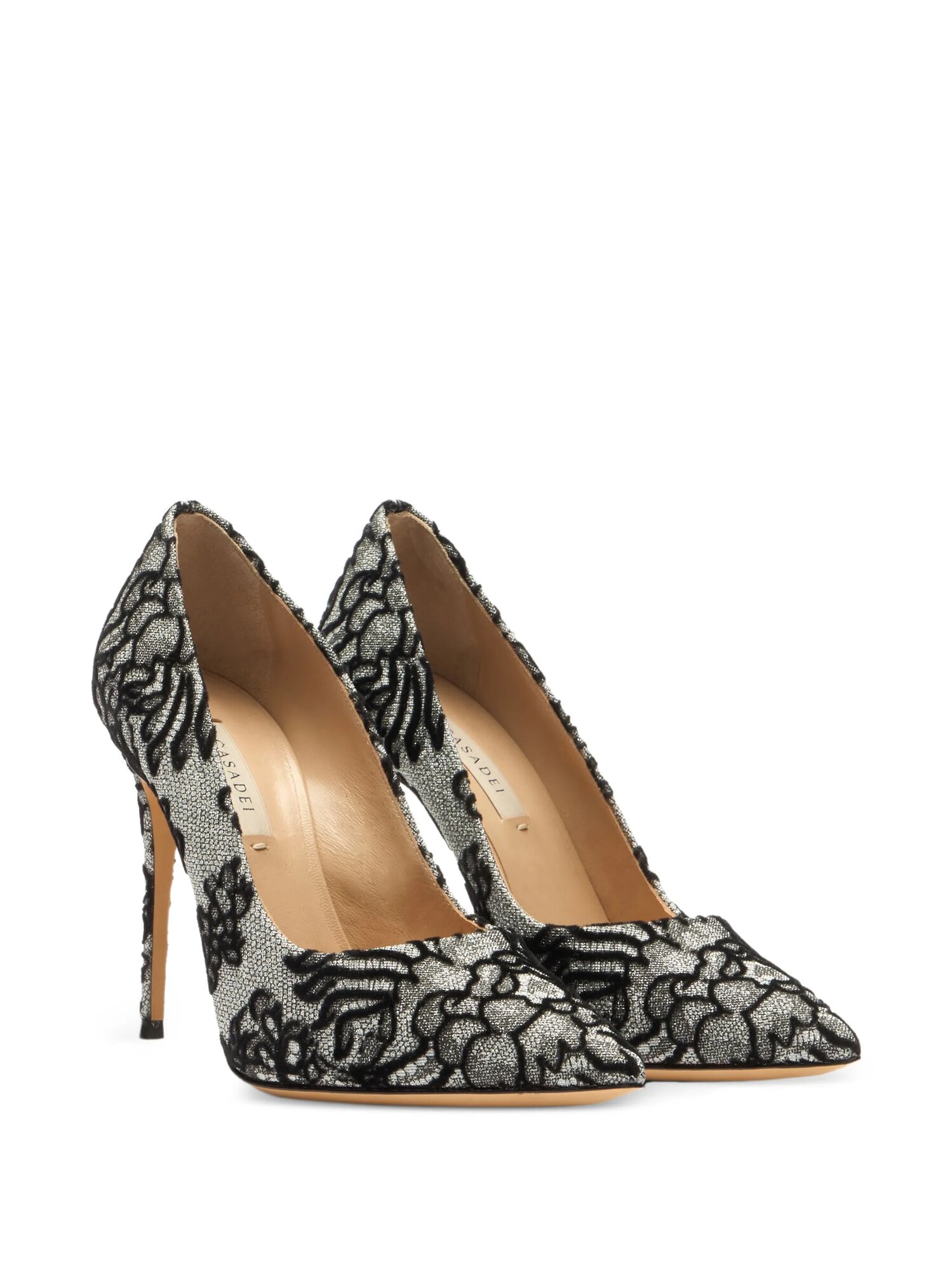 Туфли Casadei Julia Rigel flocked pumps, размер 39 — фото 1