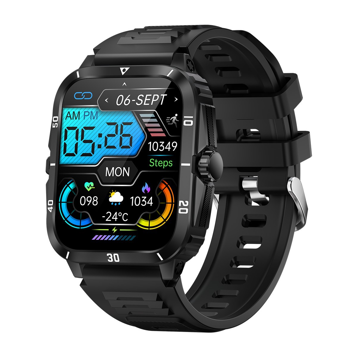 Умные смарт-часы водонепроницаемые, Smart Watch для мониторинга сердечного ритма, сна, кислорода, давления, Невозможно вставить карту.