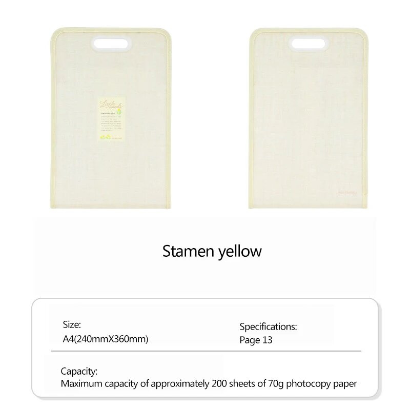 KOKUYO WSG-DFN135 Портативная складная папка A4 Светло-желтый, Stamen yellow