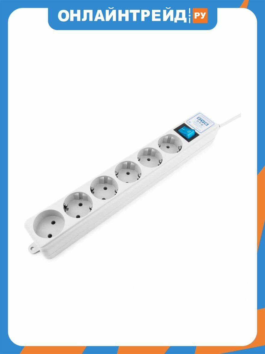 Сетевой фильтр Power Cube Powercube SPL(5+1)-16B-P-5M 5м (6 розеток) белый (коробка)