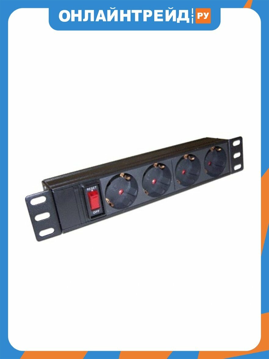 Блок розеток Lanmaster TWT-PDU10-10A4P 4шт, 1U, 10" (TWT-PDU10-10A4P)