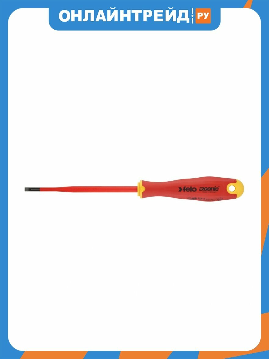 Отвертка диэлектрическая Felo 41393590, серия Ergonic E-Slim, SL 3.5х0.6мм