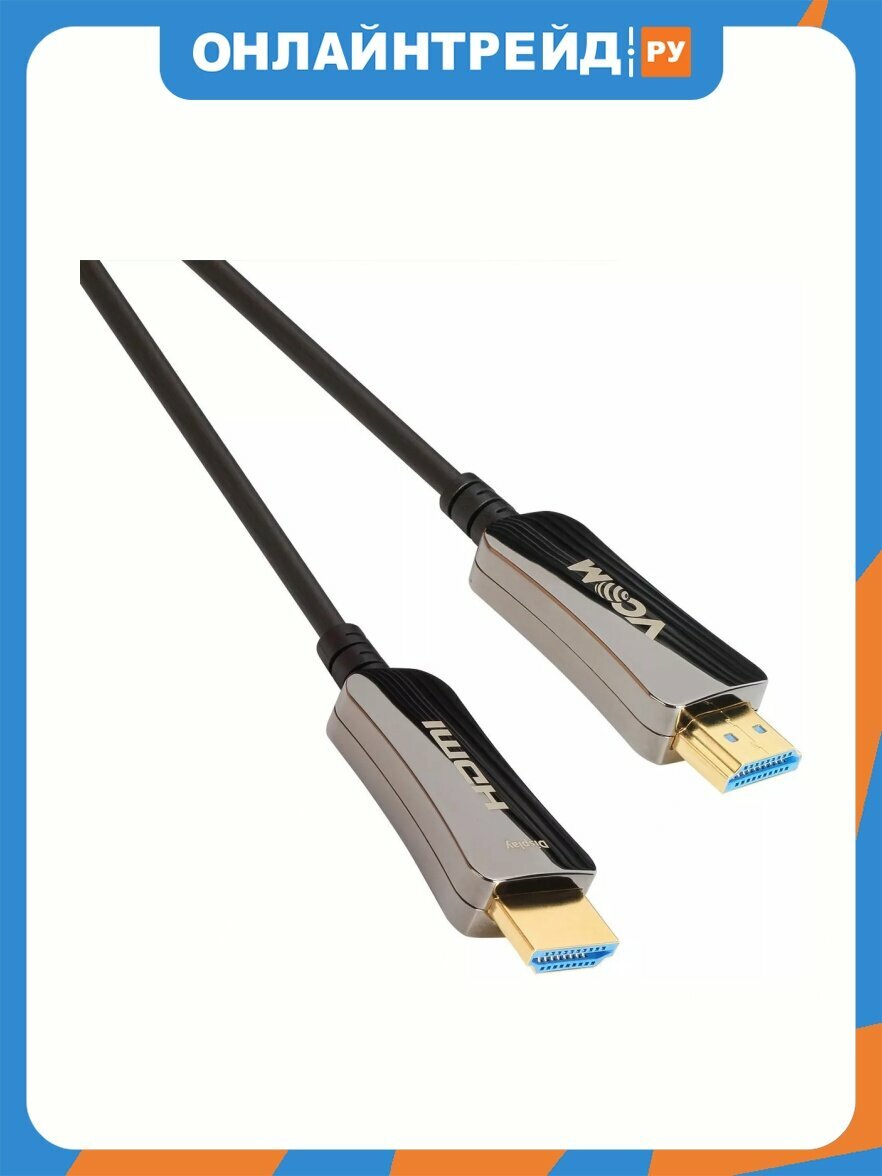 Активный оптический кабель HDMI Vcom 19M/M, ver. 2.0, 4K@60 Hz 15m
