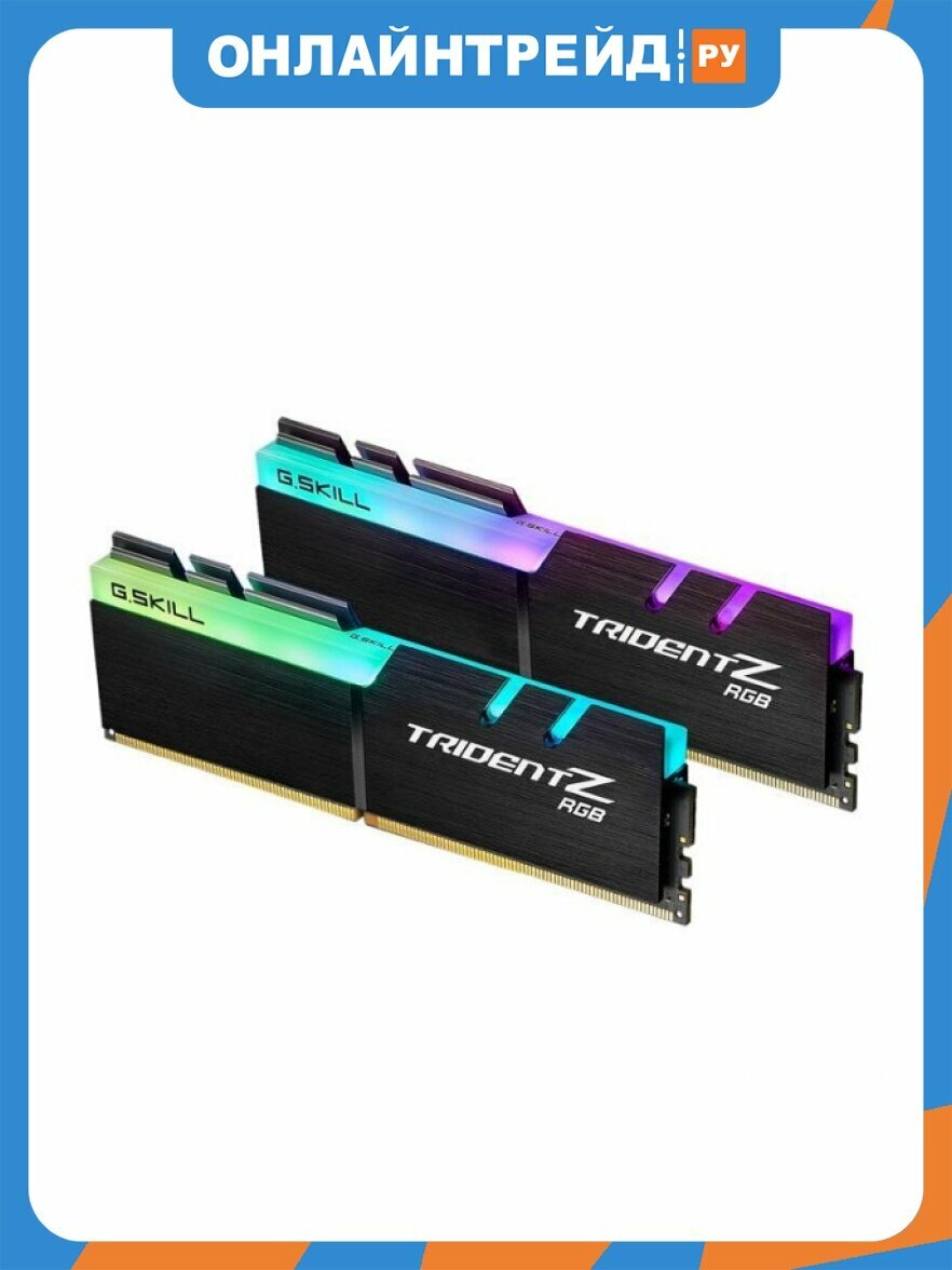 Оперативная память G.skill DDR4 Trident Z RGB 32GB (2x16GB kit) 3600MHz CL16 1.35V F4-3600C16D-32GTZRC