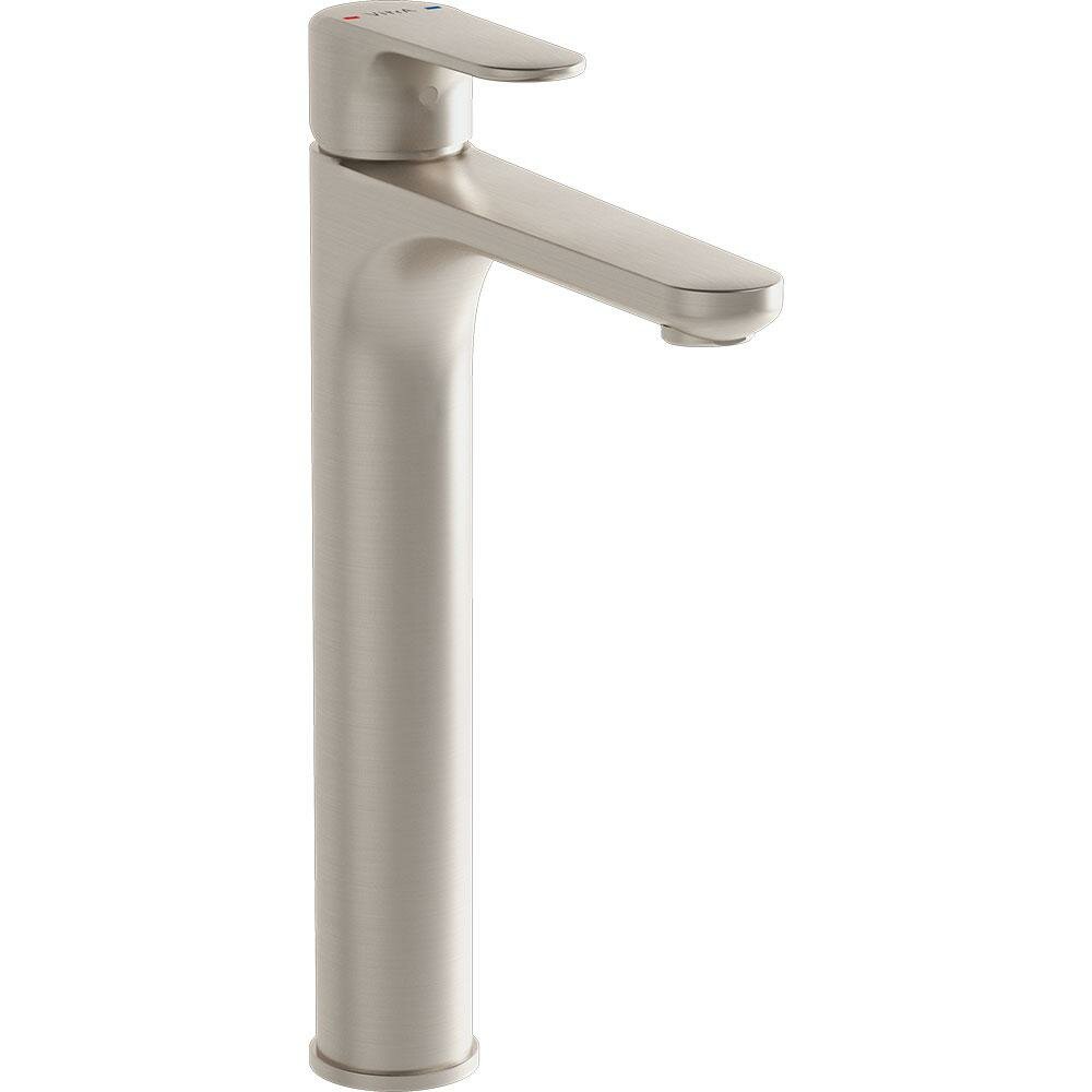 Смеситель для раковины Vitra Root Round A4270734EXP никель брашированный, рычажное управление, латунь
