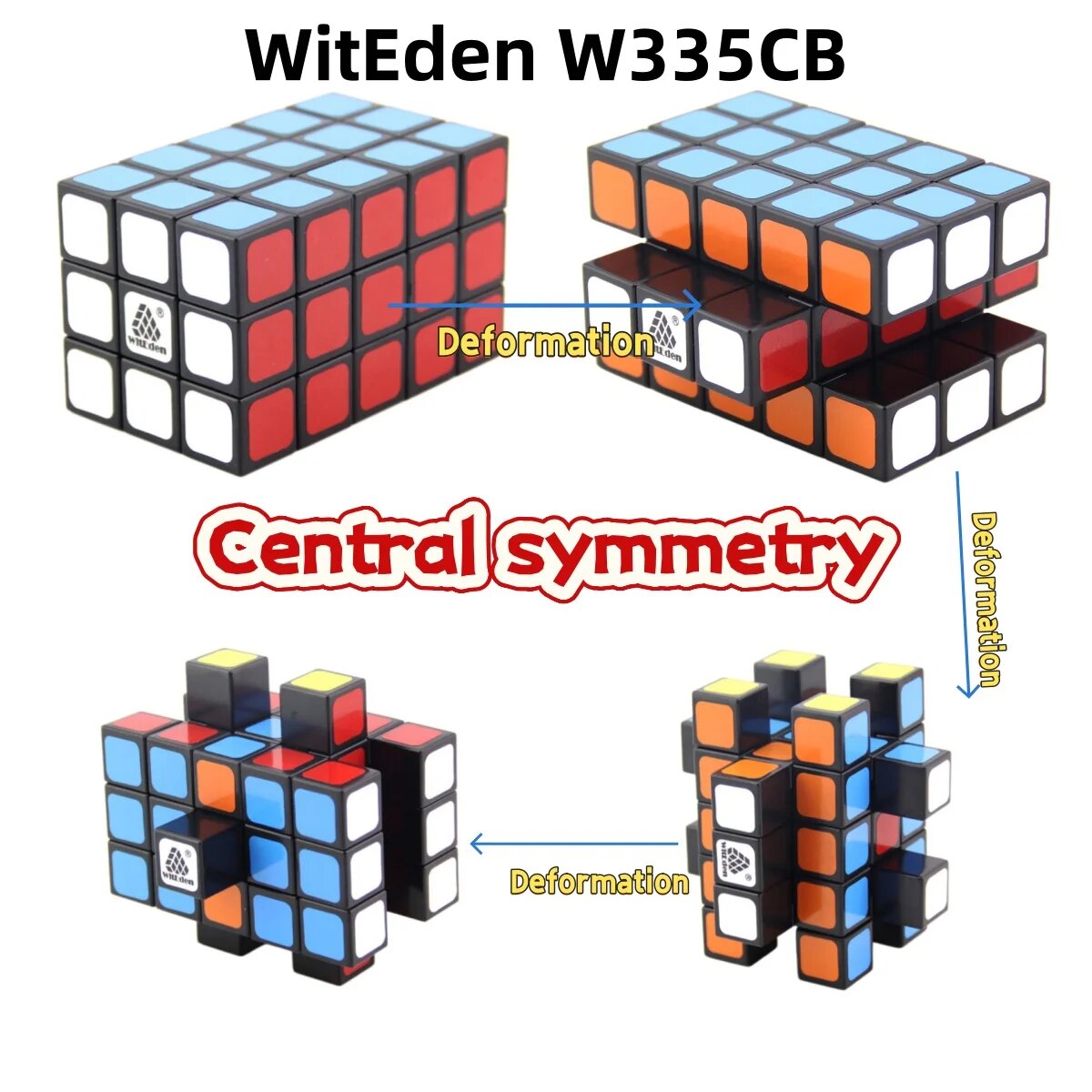 WitEden Cuboid 3x3x5 черный/белый кубик-рубик