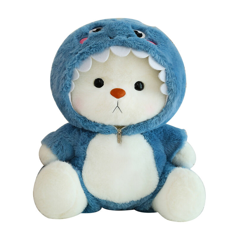 Плюшевые куклы-медведи унисекс MENGMENGBUNNY, 30CM EU, Shark Transforms into Bear