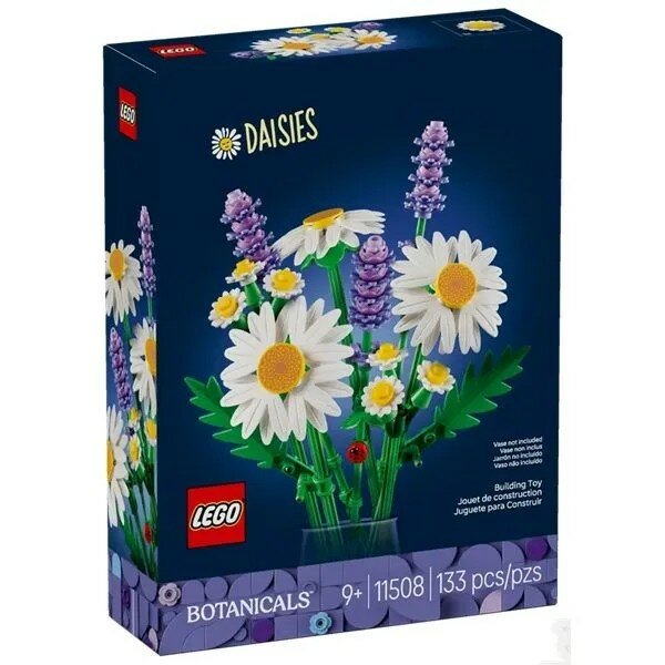 Конструктор LEGO Botanicals "Ромашки и Лаванда", 133 детали, 9 лет, пластик