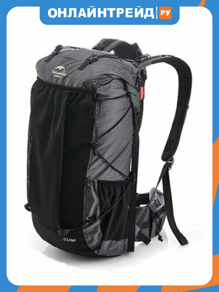 Рюкзак туристический Naturehike NH20BB113 40 л + 5 л походный чёрный, 6927595765401