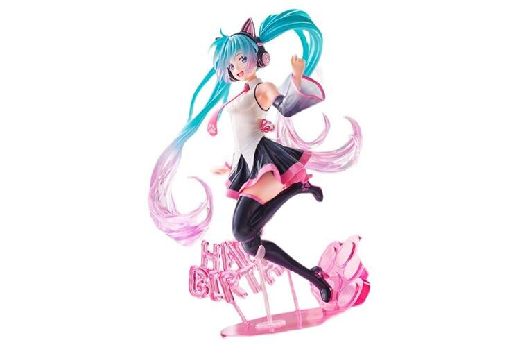Фигурка унисекс TAITO Hatsune Miku Vocaloid Birthday 2021 Cat Ears Happy Cat Ver, 23 см