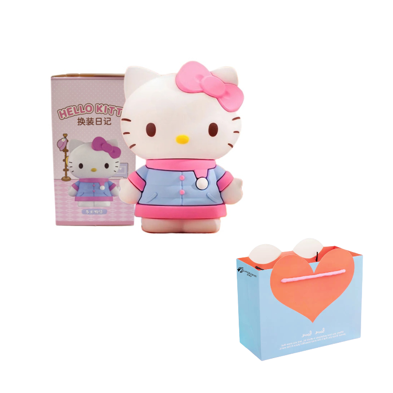 Набор коллекционных фигурок унисекс Wolf Bowang x Hello Kitty Dress Up Journal, Winter Tale/Brand Heart Shopping Bag
