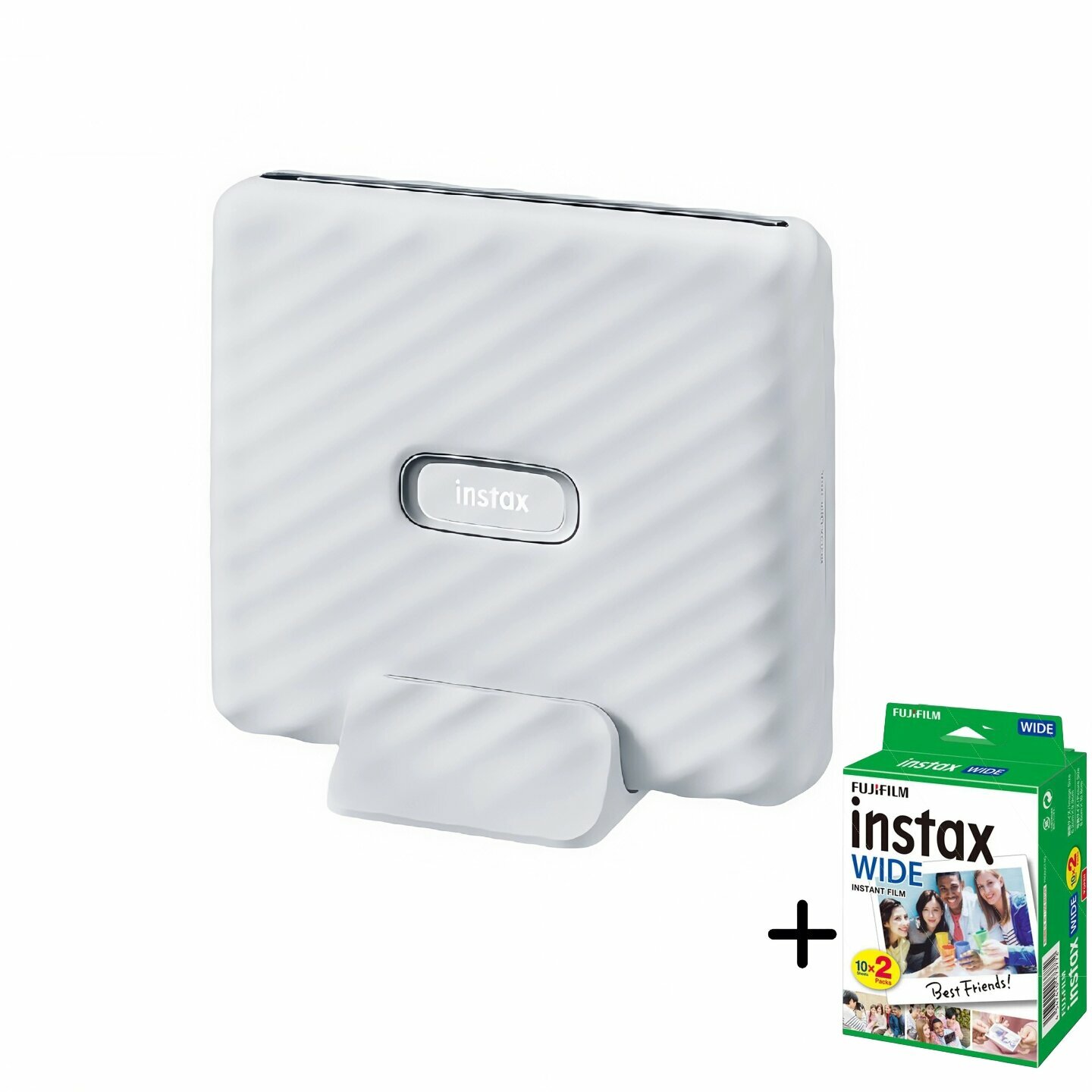 Принтер Моментальной печати FUJIFILM Instax Link Wide （В комплекте 20 листов фотобумаги）White белый